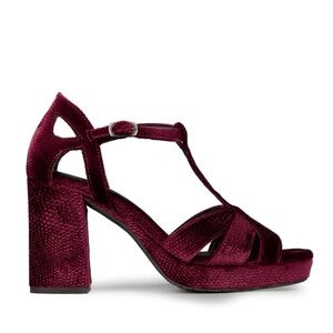 Esska | Shoes | Esska Valerie Heels In Raspberry Velvet | Poshmark